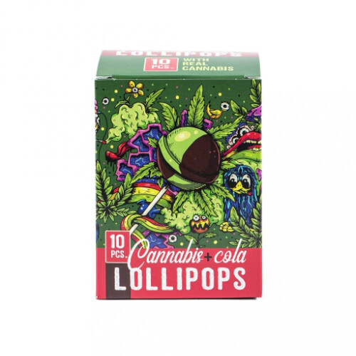 Hemp Lollipop with cola 12g x 10 - CBD and hemp products | RastaKoala