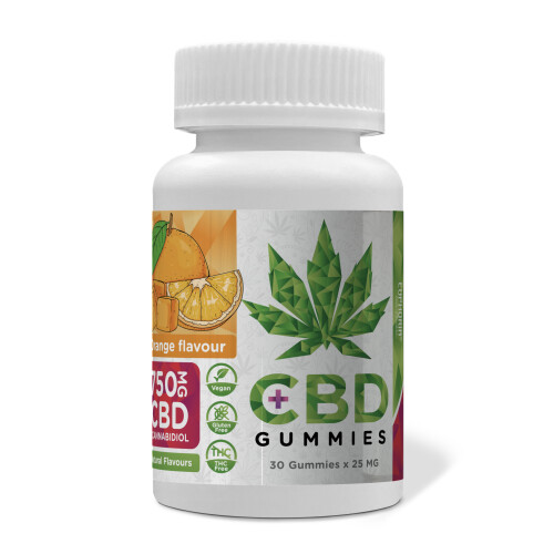 EUPHORIA CBD GUMMIES 750 MG ORANGE 30 PCS